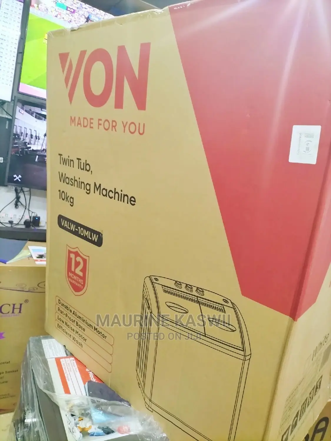 Von Hotpoint Washing Machine Twin Tub 10 Kg Brand New in Nairobi ...