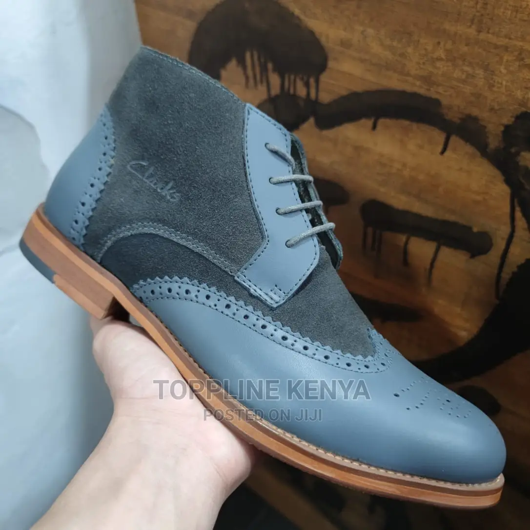 Grey Men's Clarks Boots Suede Brogue Leather Shoes in Nairobi Central ...