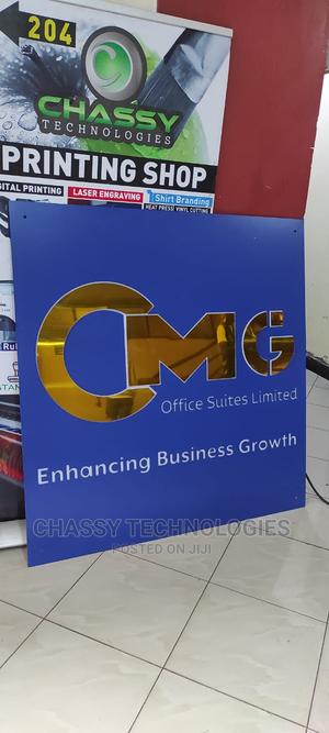 2D Reverse Golden Signages Fabrication in Nairobi Central - Printing ...