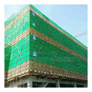 Safety Scaffolding Construction Safety. Green in Industrial Area ...