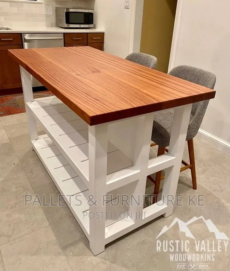 White Kitchen Table (Burned Effect Top) in Ruiru - Furniture, Daniel ...