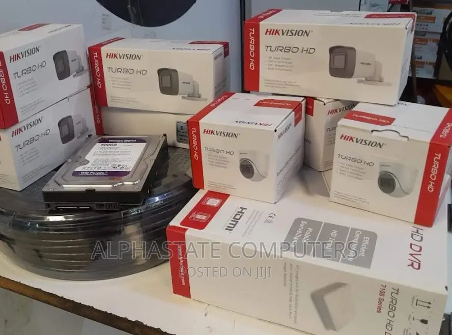 4- Four CCTV Camera Complete Setup Kit-Hikvision Package Ful in Nairobi ...