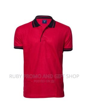 Classic Red Polo With Black Striped Colar in Westlands - Clothing, Ruby ...