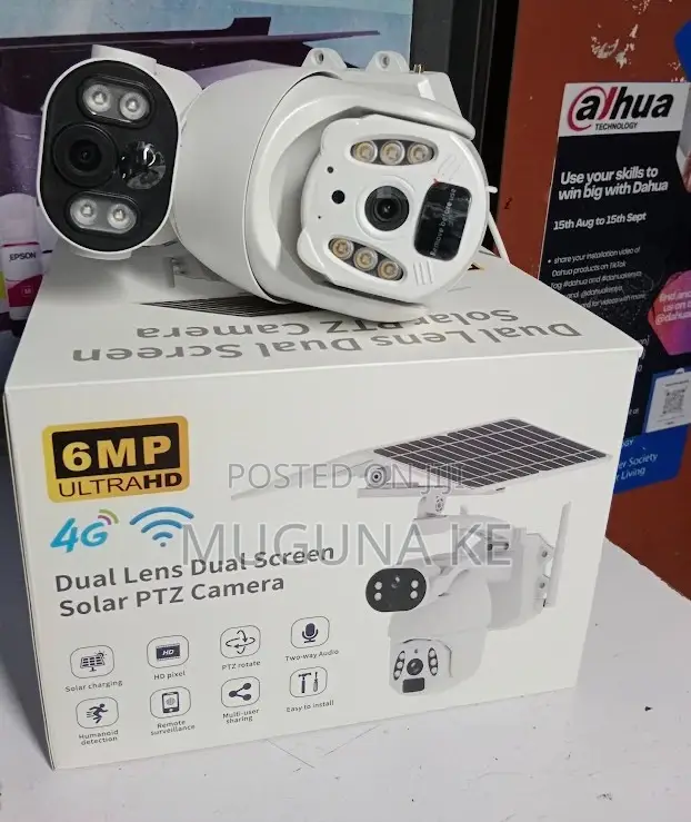 6M Solar Panel Dual Lens CCTV Camera 4G Sim Card Ubox in Nairobi ...