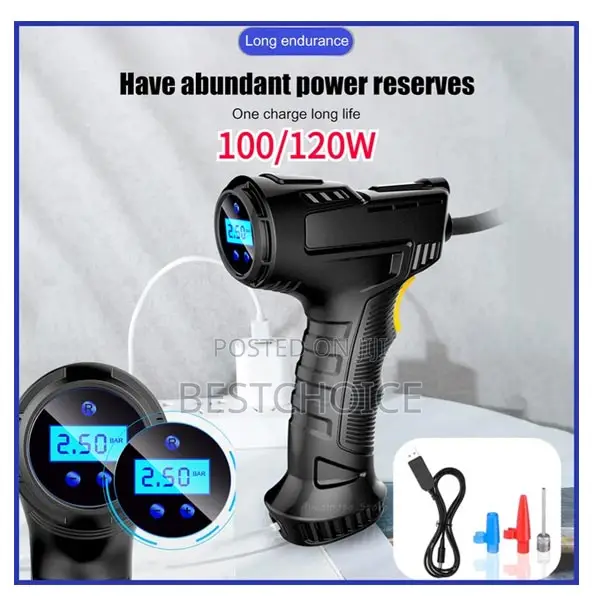 Cordless Tyre Inflator 12V 120W USB Rechargeable Inflator in Nairobi ...