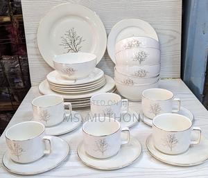 30pcs Tree Ceramic Dinner Set With Gold Rim Now Available in Nairobi ...