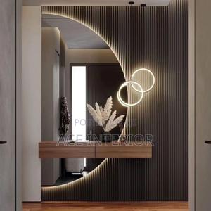 Foyer Unit: Mirror, Fluted Panels, Console Table, LED Lights in Nairobi ...