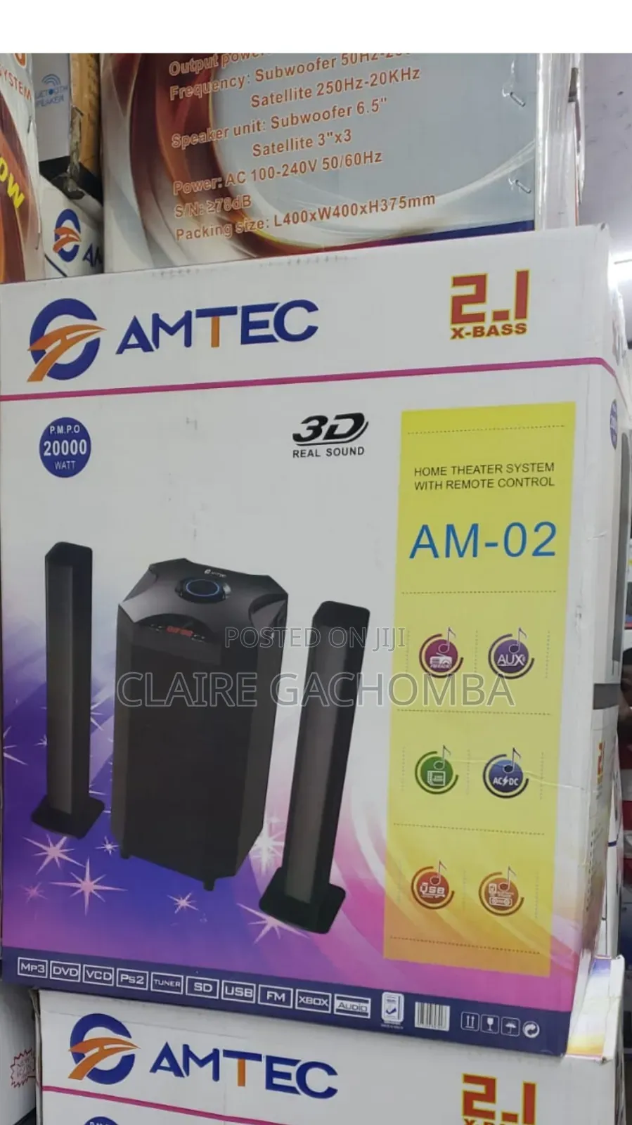 Amtec AM-02 2.1CH Subwoofer Speaker System 20000watts in Nairobi ...