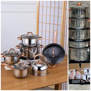 6-Piece Stainless Steel Cooking Set With Glass Lid in Nairobi Central - Kitchenware & Cookware ...