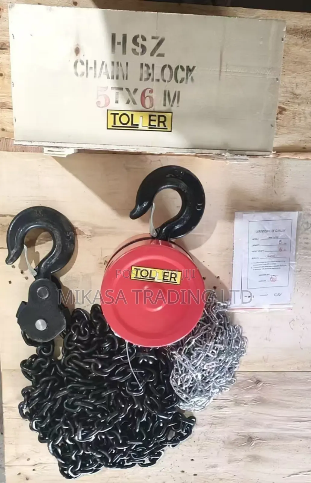 Chainblock 5ton × 6 Metres (Toller Brand) - Mikasa Trading ltd Price ...