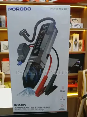 Porodo Ignatov 4-in-1 Car Jump Starter and Air Compressor Combo ...