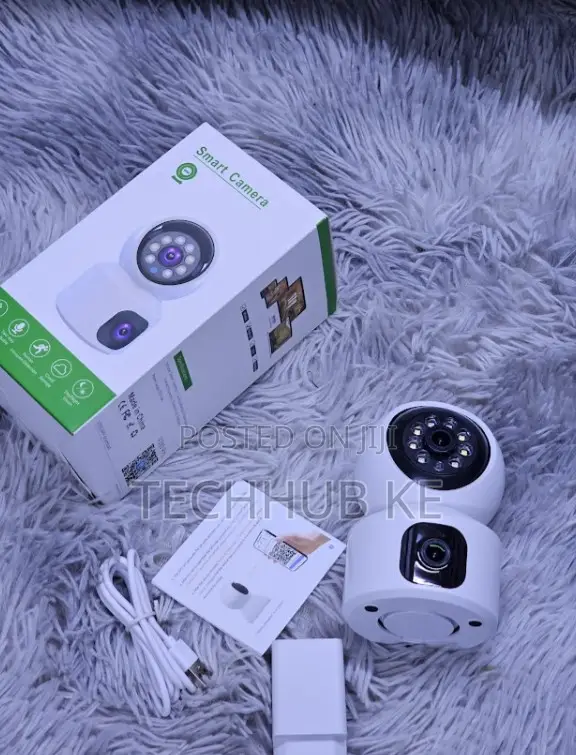 Dual Lens Smart Wifi CCTV Camera 360° PTZ With Night Vision - Price ...